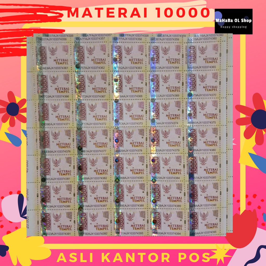 Jual MATERAI 10000 ASLI POS Indonesia|Shopee Indonesia