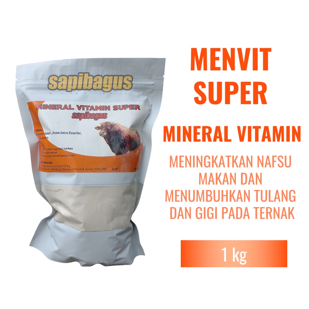 Jual Menvit Super 1 kg - Mineral Vitamin - Meningkatkan Nafsu Makan ...