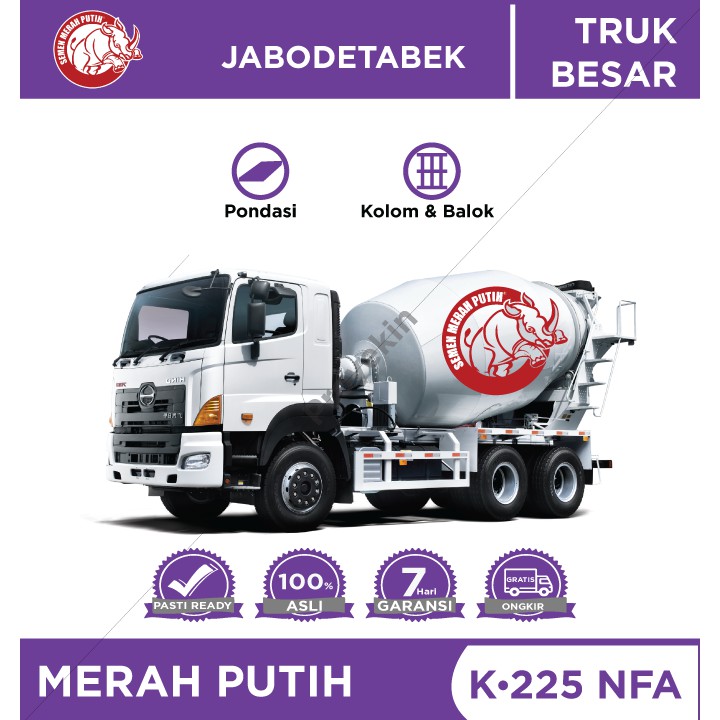 Jual Readymix Merah Putih Beton K225 NFA | Shopee Indonesia
