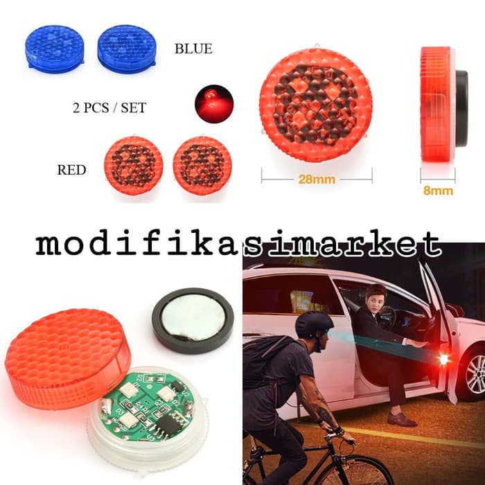Jual lampu led door open safety warning led / lampu pintu mobil led ...