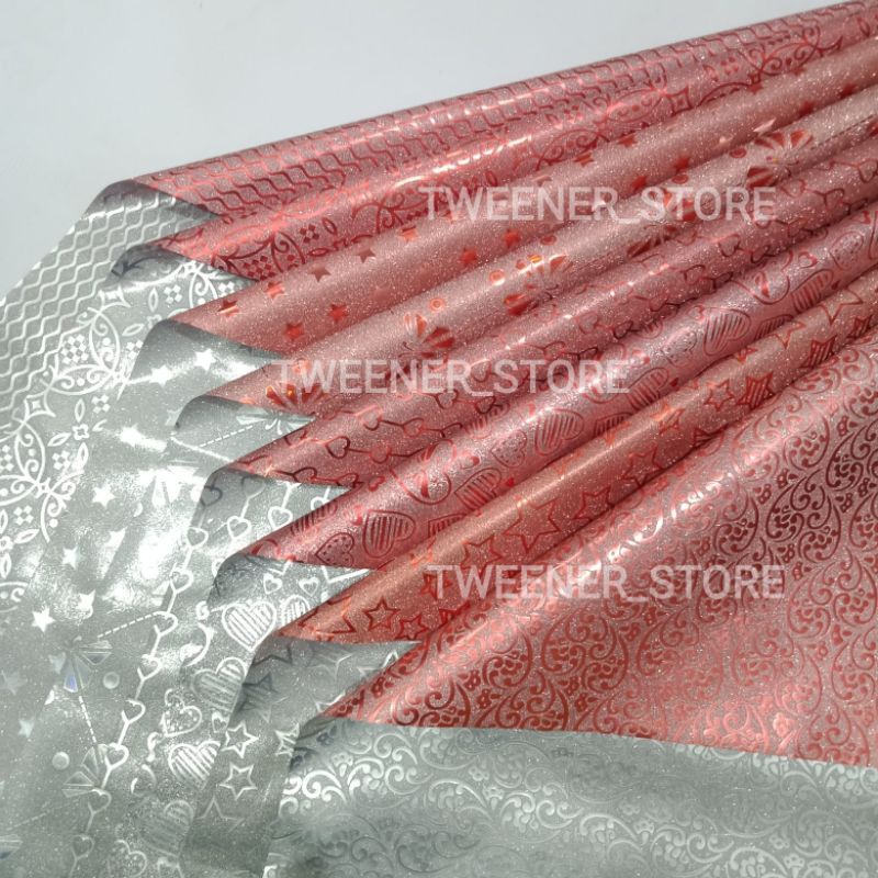 Jual Kertas Kado Glitter Motif Warna Merah | Shopee Indonesia