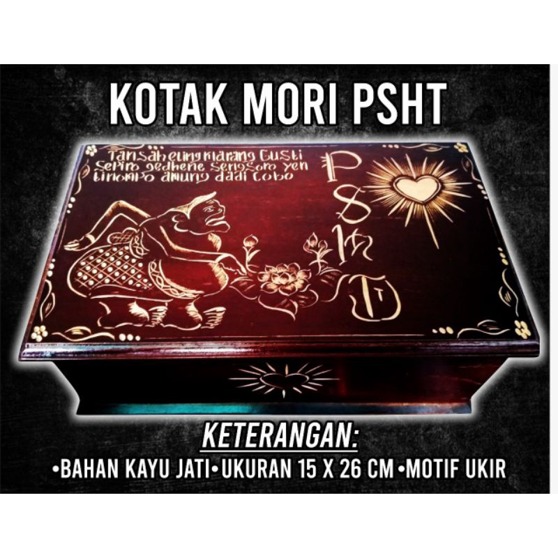 Jual KOTAK MORI UKIR PSHT KOTAK MORI LAMBANG PSHT KAYU JATI | Shopee Indonesia