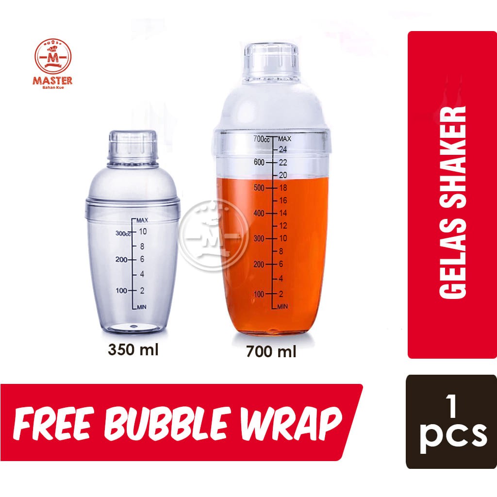 Jual Shaker Cocktail Transparan 350ml 700ml / gelas takar minuman ...