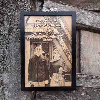 Jual SKETSA KAYU 30X40, LUKISAN WAJAH, LUKISAN KAYU, SKETSA WAJAH ...