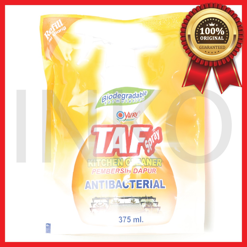 Jual YURI TAF SPRAY KITCHEN CLEANER PEMBERSIH DAPUR POUCH 375ML ...