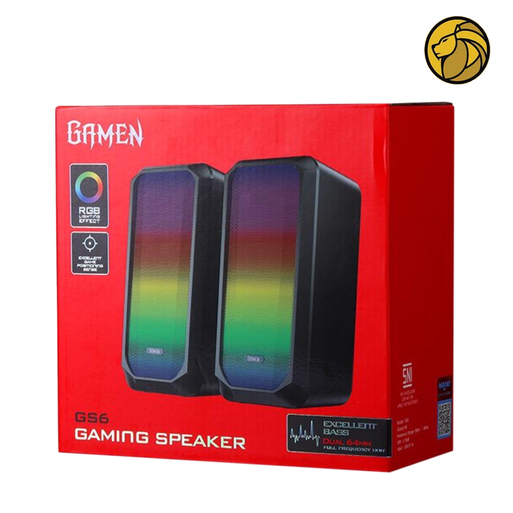 Jual Gamen GS6 Speaker Komputer Gaming With RGB LED | Shopee Indonesia