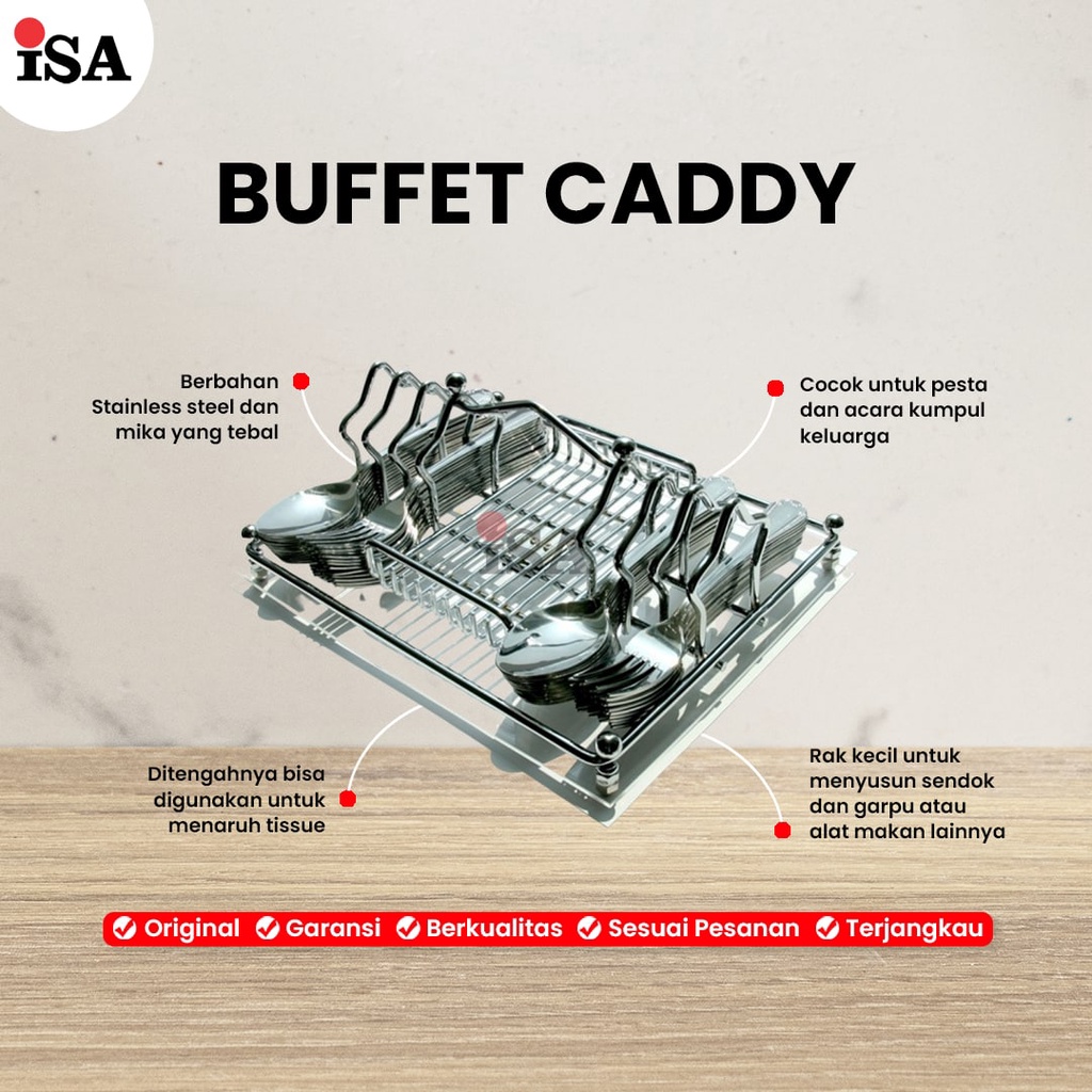 Jual Buffet Caddy Rak Sendok Serbaguna Stainlees Dapur Kitchen Set ...