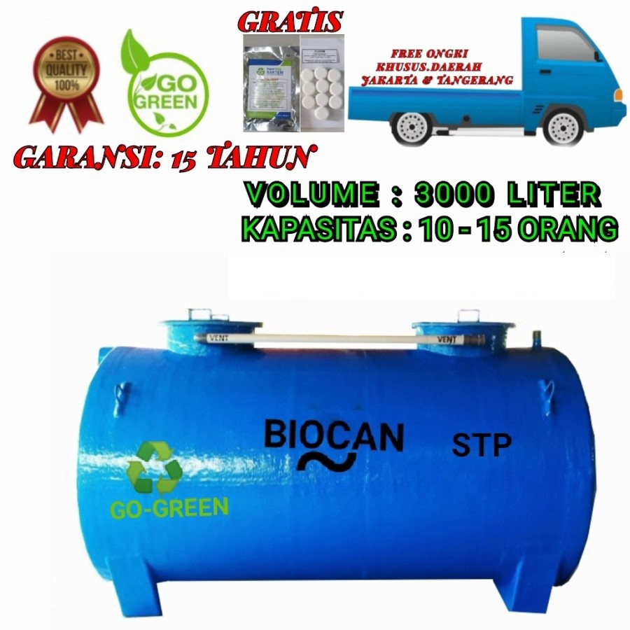 Jual Septic Tank Biofilter Biotech Biotank STP Sepiteng 3000 liter ...