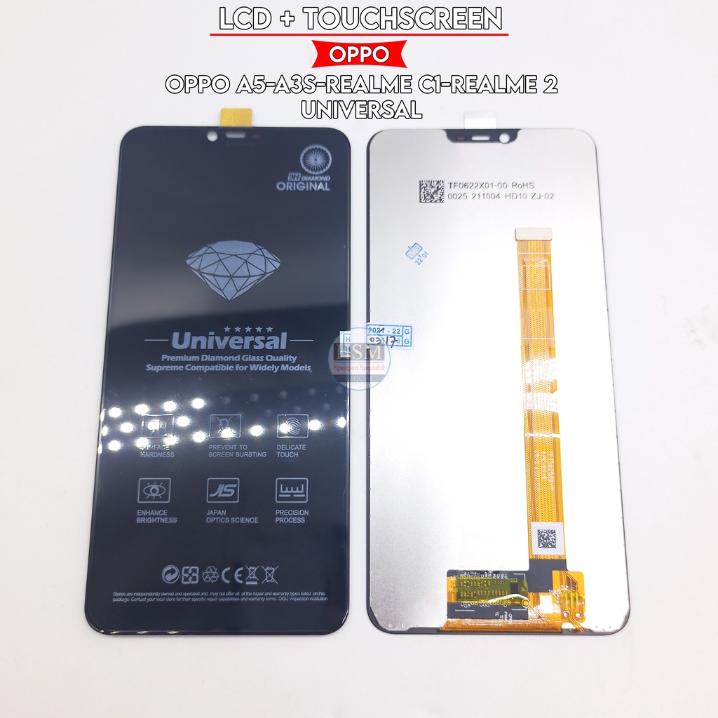 Jual LCD OPPO A5/A3S/REALME C1/REALME 2 UNIVERSAL FULLSET TOUCHSCREEN ORI OEM Indonesia|Shopee ...