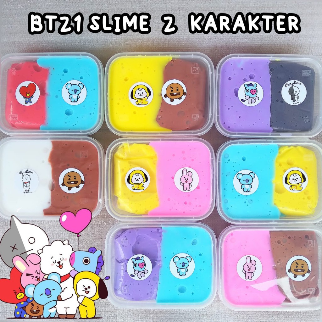 Jual Slime BT21 Tofu 2 Karakter by Ayyslime | Slime Termurah | Shopee ...