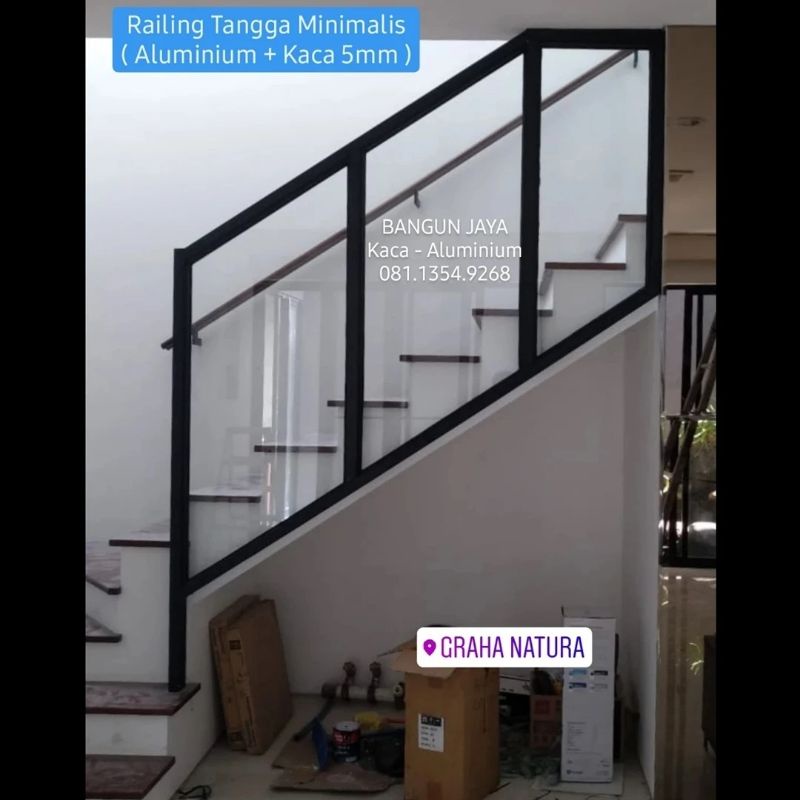Jual Railing Tangga Kaca Aluminium Indonesia|Shopee Indonesia