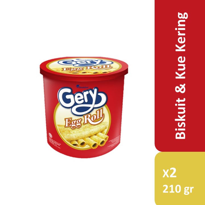 Jual Gery Biskuit Egg Roll 2 x 210 gr | Shopee Indonesia
