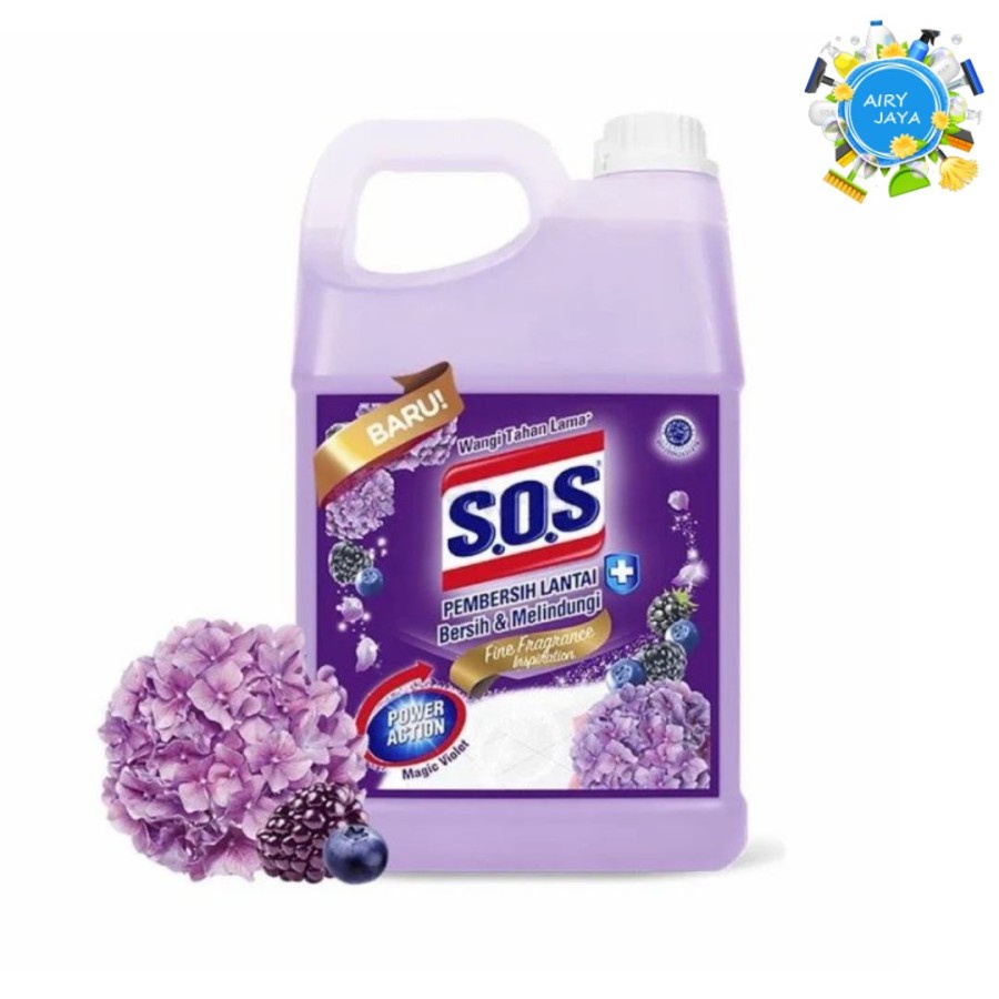 Jual SOS Pembersih Lantai Jerigen Magic Violet 4 Liter | 4liter | Shopee Indonesia
