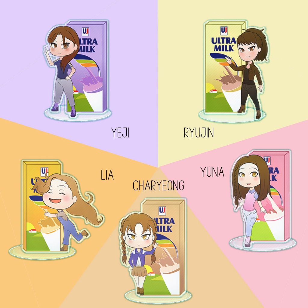 Jual [STANDEE] Itzy susu ultra album milk make your moves yeji boneka ...