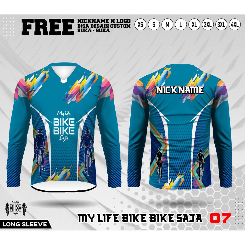 Jual Jersey sepeda kaos gowes baju bike bike saja lengan panjang ...