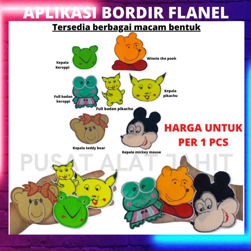 Jual Patch aplikasi bahan craft kain flanel karakter kartun cemen ...