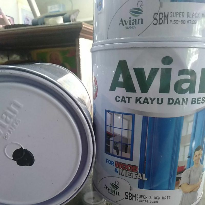 Jual Avian cat kayu dan besi 1kg super black Matt /hitam doff Indonesia ...