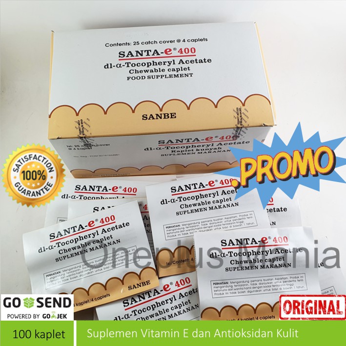 Jual SANTA E 400 VITAMIN E DAN ANTIOKSIDAN KULIT (HARGA PERBOX ...