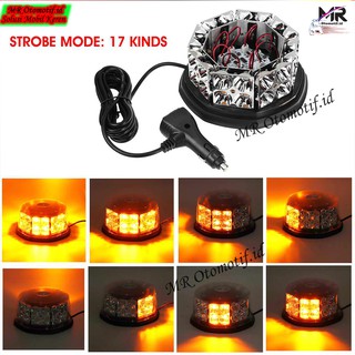 Jual Lampu Rotary Rotari Lamp LED 16 Mode Mobil Truck Truk Canter Hino ...