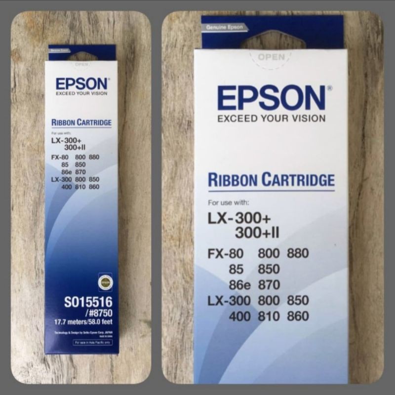 Jual Ribbon Cartridge EPSON LX-300 SO15516 #8750 Original Genuine EPSON ...