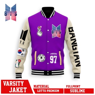 Jual JAKET VARSITY BASEBALL LOGO BTS KOREA JUNGKOOK 97 UNGU SERIES BTS ...