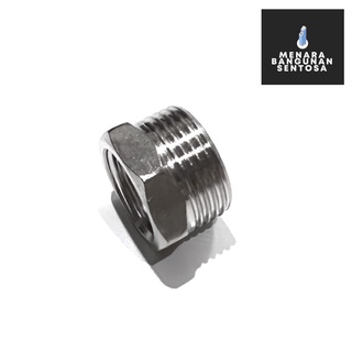 Jual Overloop Stainless 1/2" - 3/4" / Sock Nepel Verloop Sambungan Pipa ...