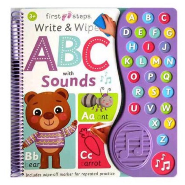 Jual First Steps Write and Wipe ABC With Sounds Book | Shopee Indonesia