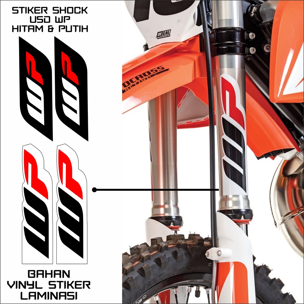 Jual Stiker Shock USD WP Suspension - Sticker Shock WP CRF, KLX BF, KLX ...