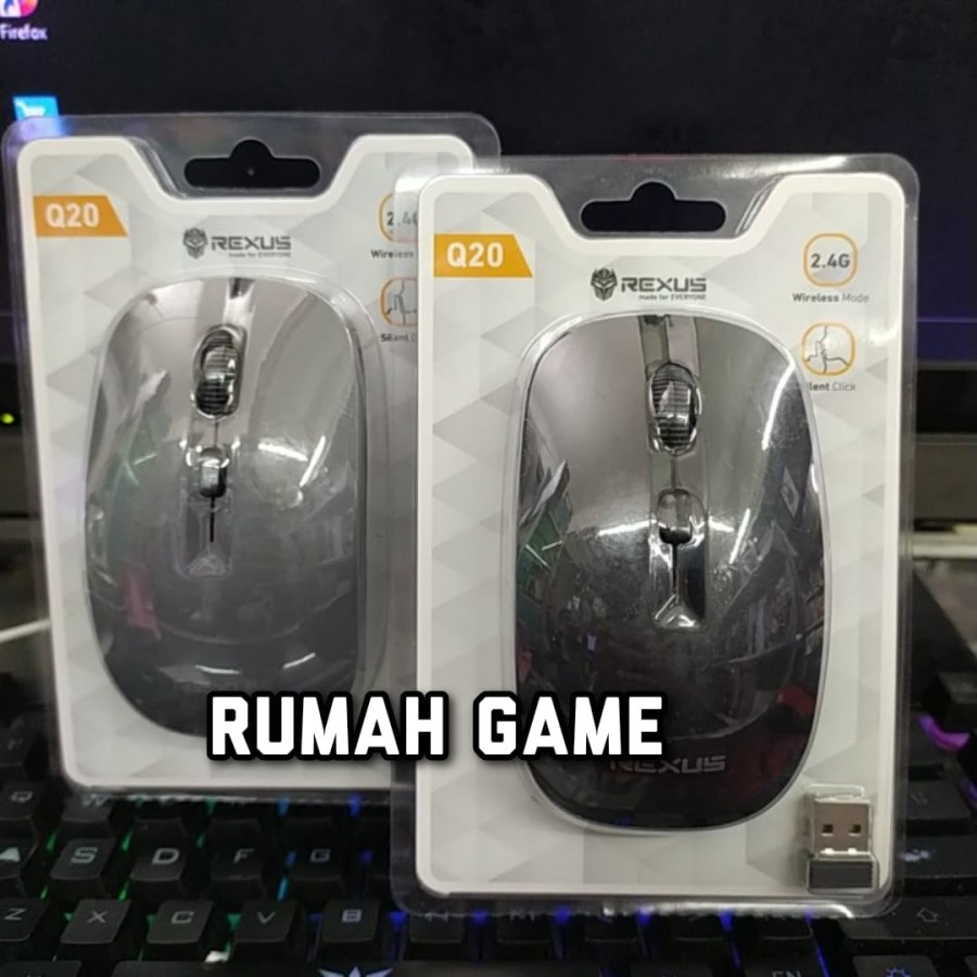 Jual Mouse Wireless Rexus Office Q20 Silent Mouse - Hitam dan Abu-abu ...