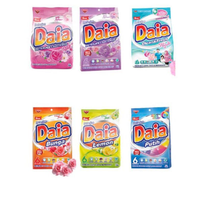 Jual daia softener detergen bubuk 800g/850g/1,8kg (tanpa piring ...