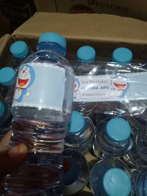 Label Aqua Botol 330ml Doraemon Souvenir Minuman Ulang Tahun | Shopee ...