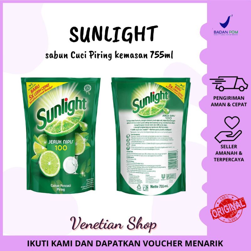 Jual Sunlight Sabun Cuci Piring Kemasan 755ml Lemon | Shopee Indonesia