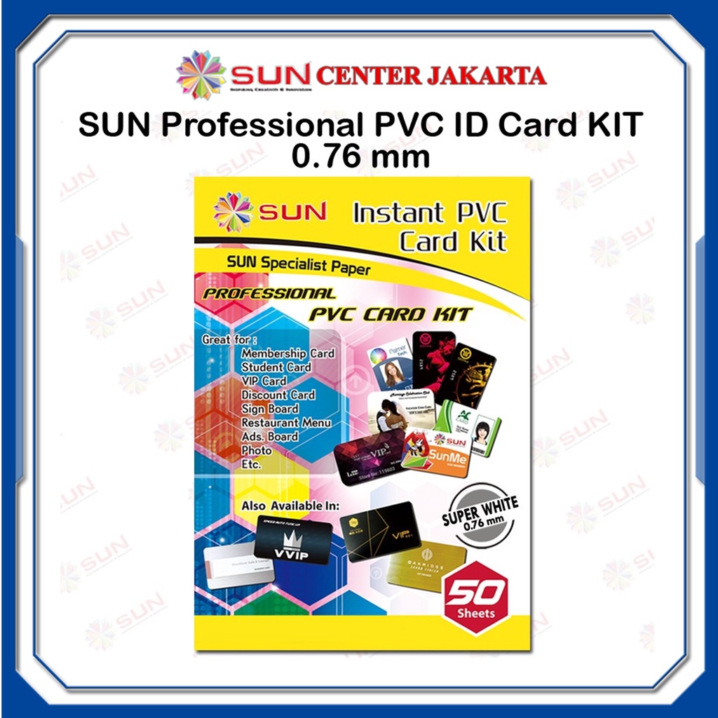 Jual Kertas PVC ID Card PREMIUM - SUN PVC ID Card 0.76 / 0.96 Super ...