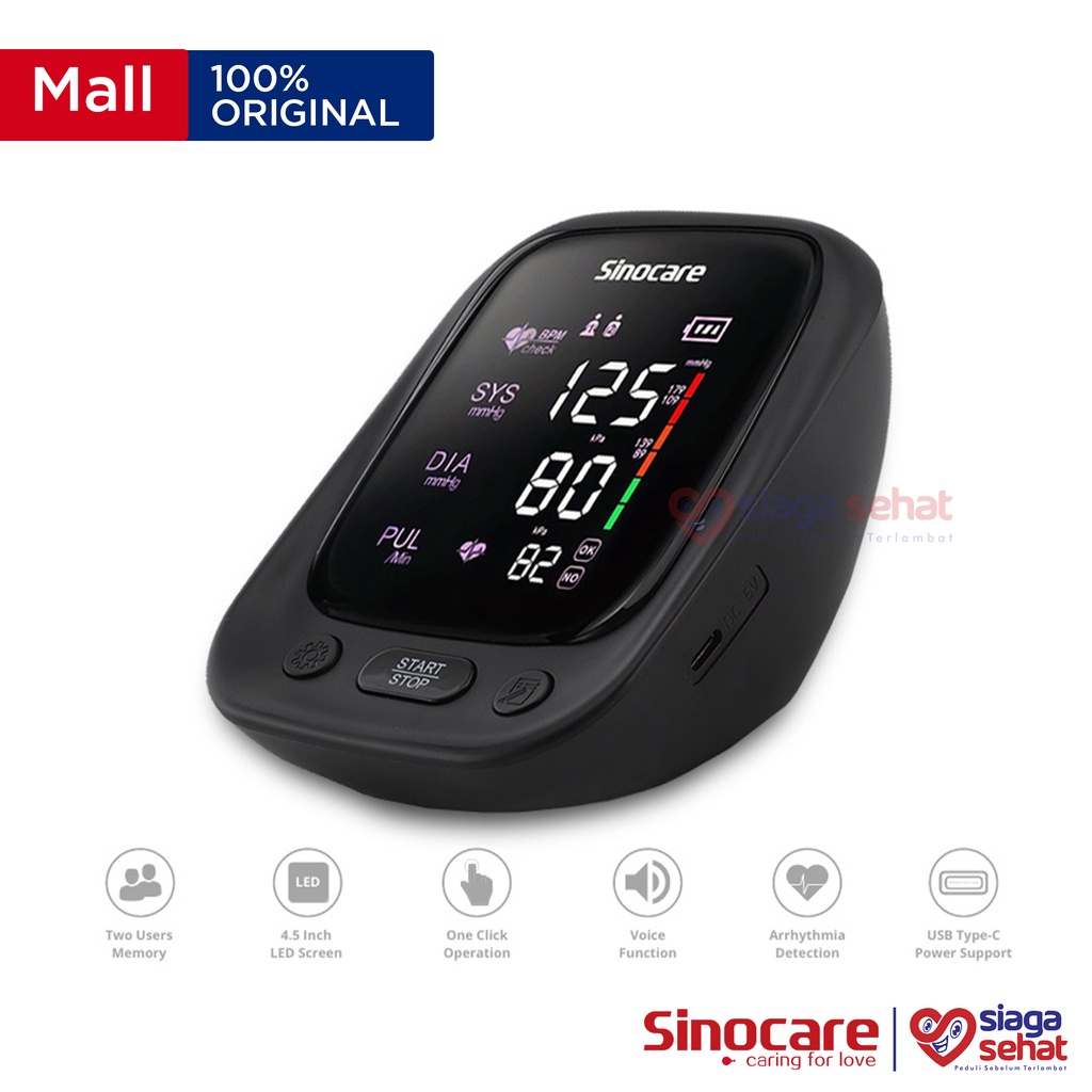 Jual Tensimeter Digital LED (Alat Cek Tekanan Darah) - Sinocare AES ...