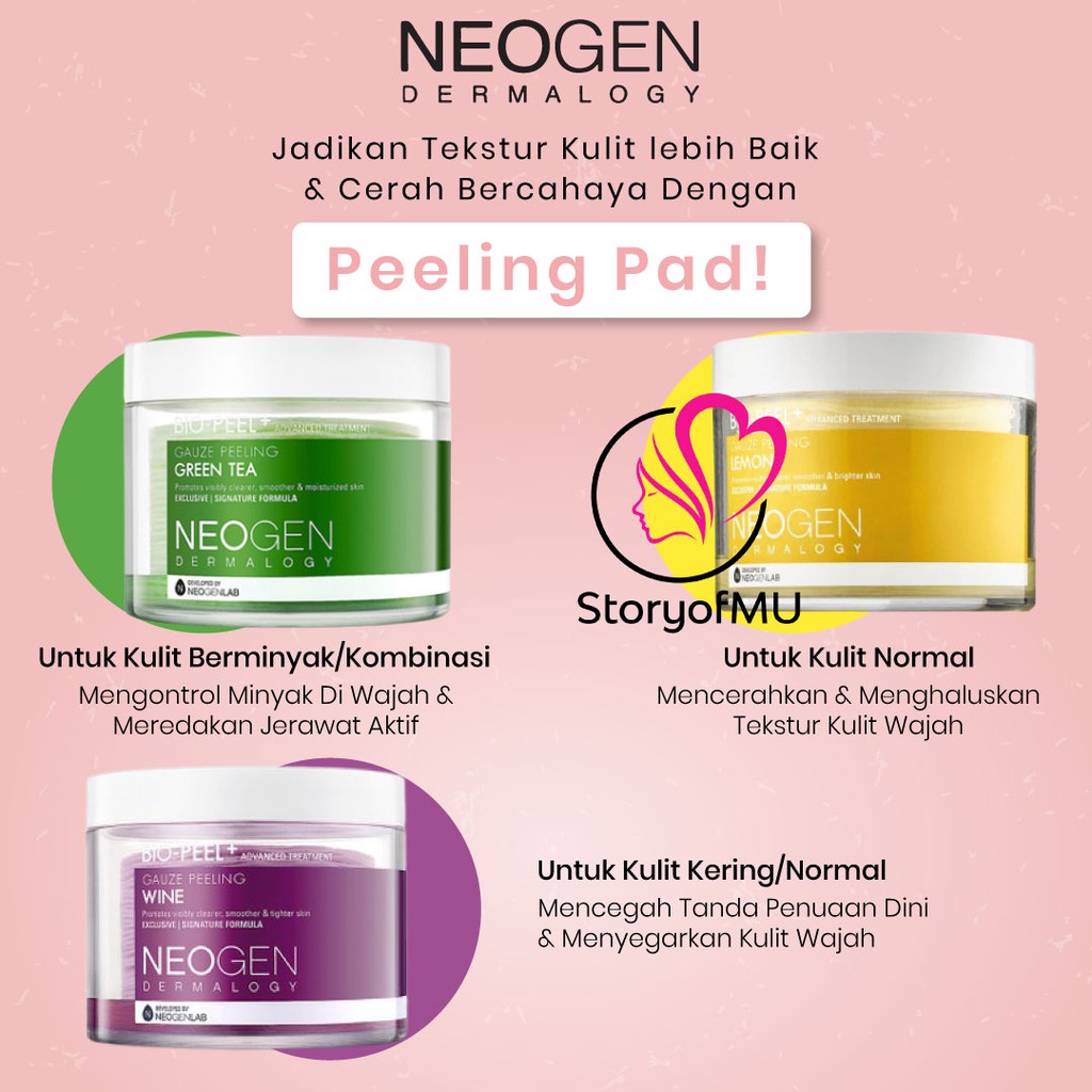 [BPOM] NEOGEN Dermalogy - Bio Peel Gauze Peeling Lemon / Wine / Green Tea 18 / 30 Pads | Shopee ...