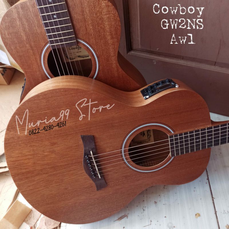 Jual Gitar Cowboy GW 2 NS Akustik Elektrik AW1 | Shopee Indonesia