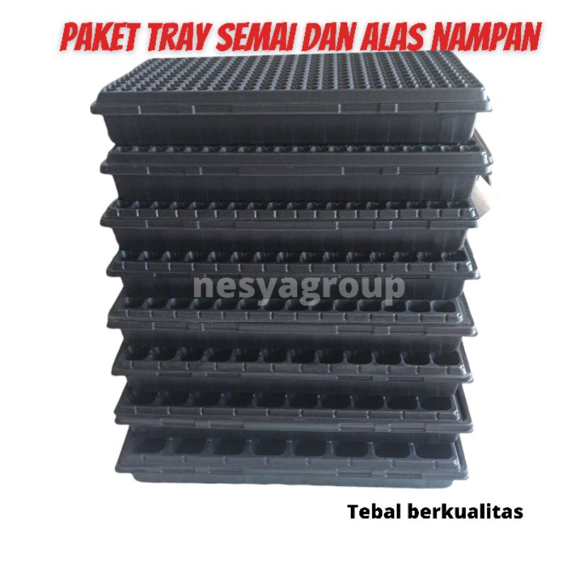 Jual Paket Tray Semai Potray Pot Semai dan Alas Tray 32 50 72 98 105 ...