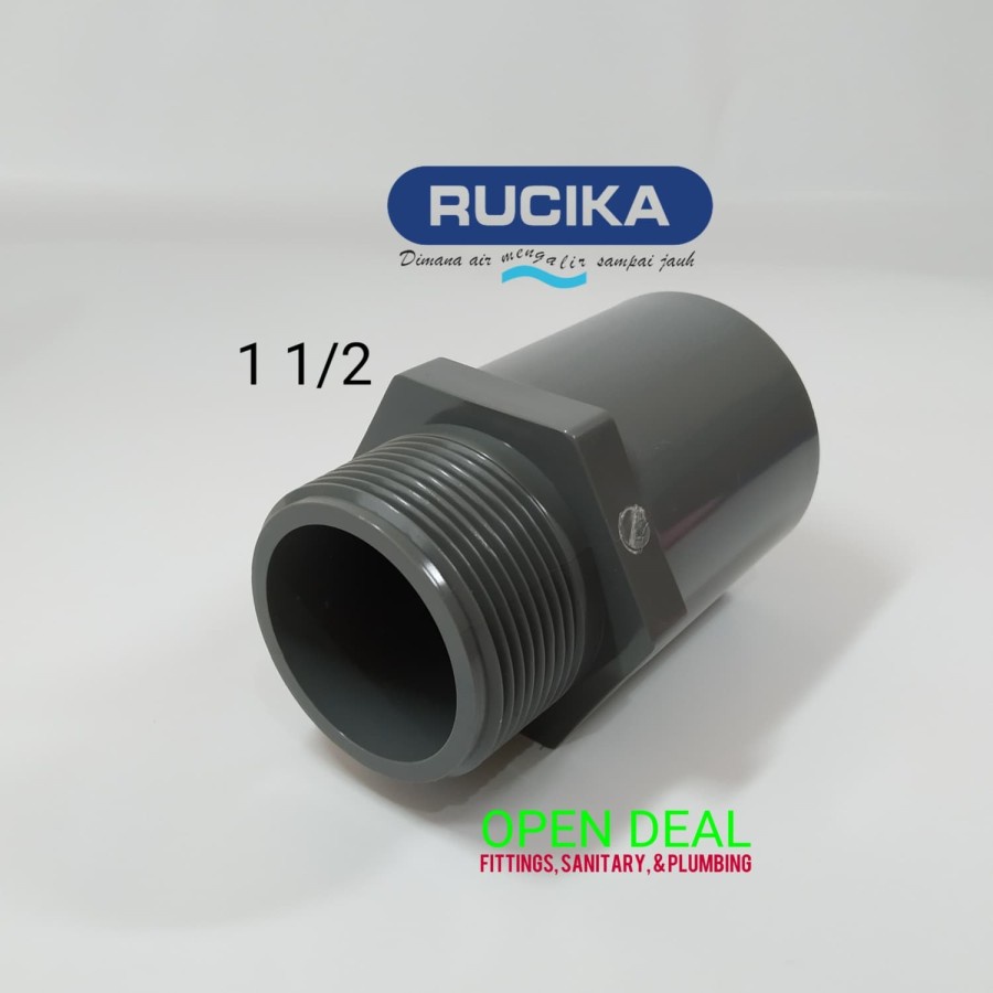Jual SDL 1 1/2" inch AW RUCIKA/Sok Drat Luar Pvc 1 1/2 in/Faucet Socket | Shopee Indonesia