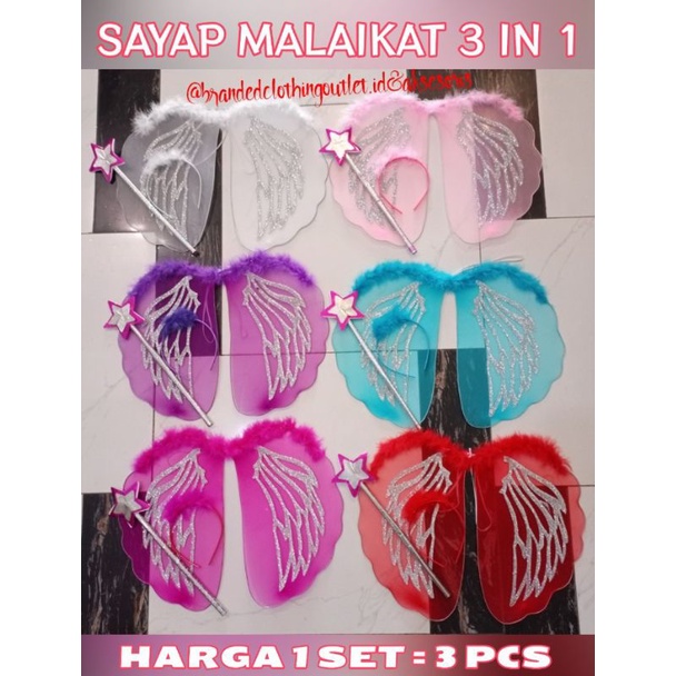 Jual SAYAP MALAIKAT 3IN1 / ANGEL WINGS 3IN1 / BANDO SAYAP MALAIKAT 1 ...