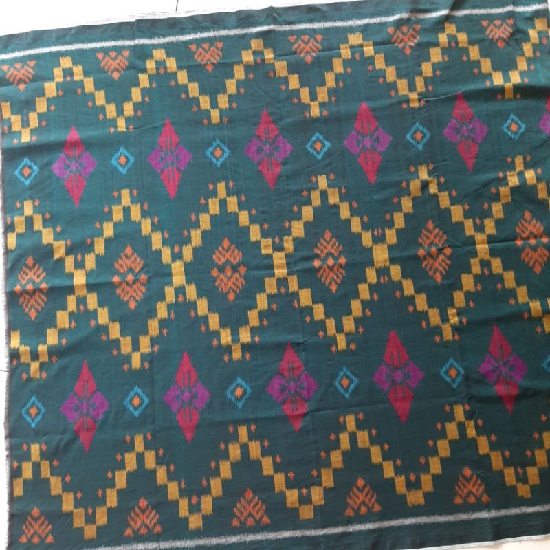 Jual Tenun Endek CSM Premium (Hijau Botol) | Shopee Indonesia