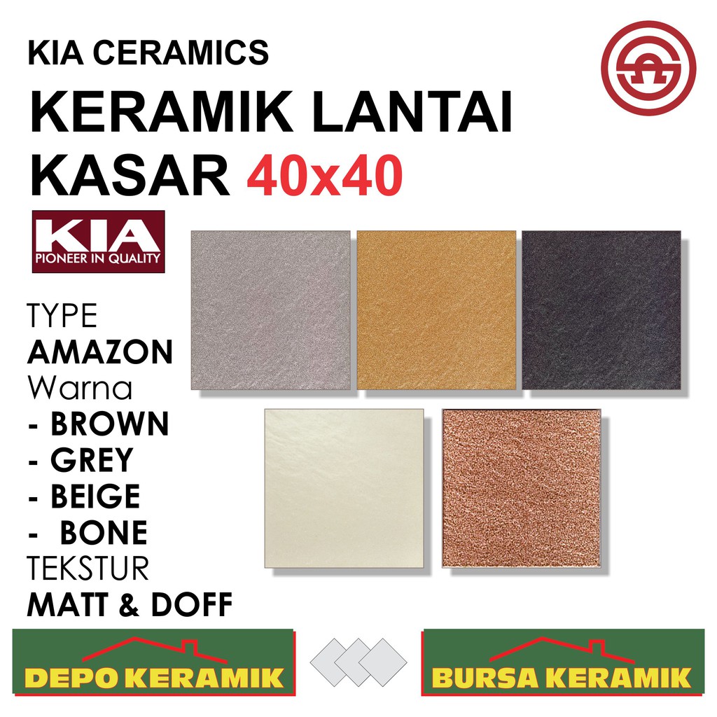 Jual Keramik Lantai Kasar 40x40 Rocky Series - KIA-IMPRESSO - Rustic ...