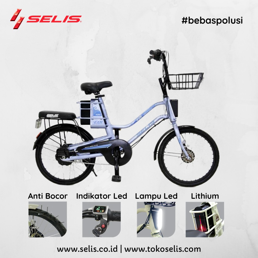 Jual Sepeda Listrik SELIS EOI / 301 + GARANSI TOKO RESMI + FREE ONGKIR ...