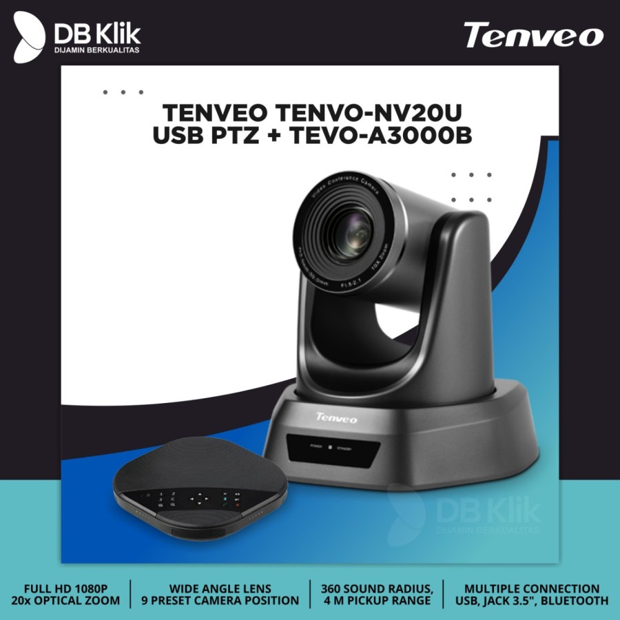 Jual Conference Cam PTZ TENVEO TEVO-NV20U + TENVEO TEVO-A3000B ...