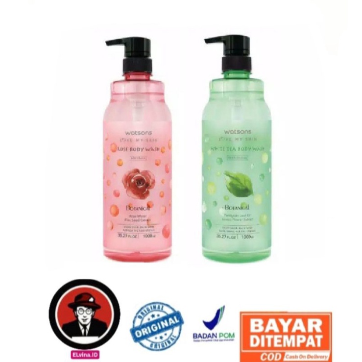 Jual WATSONS BODY WASH LOVE MY SKIN BOTANICAL 1000 ML | Shopee Indonesia