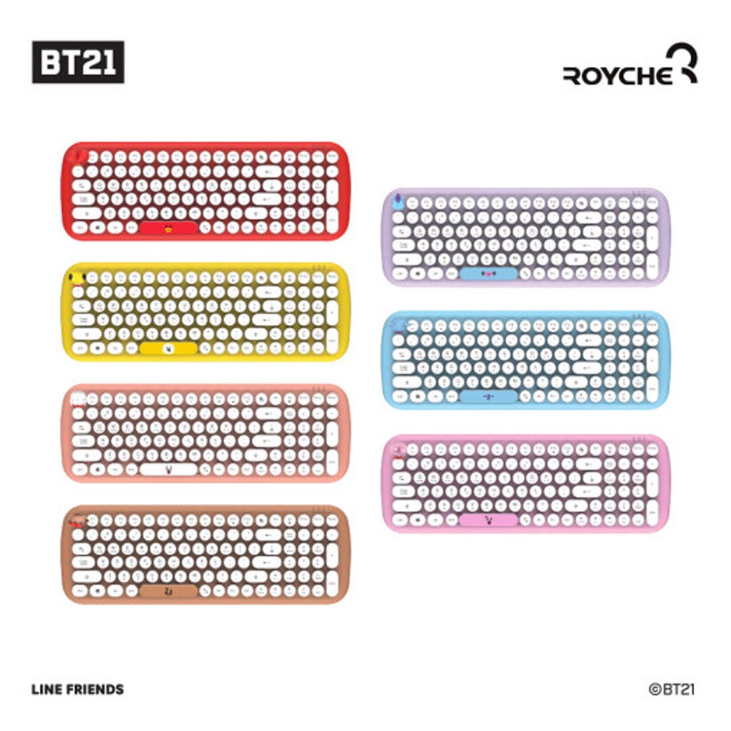 Jual BTS BT21 Wireless Retro Keyboard | Shopee Indonesia