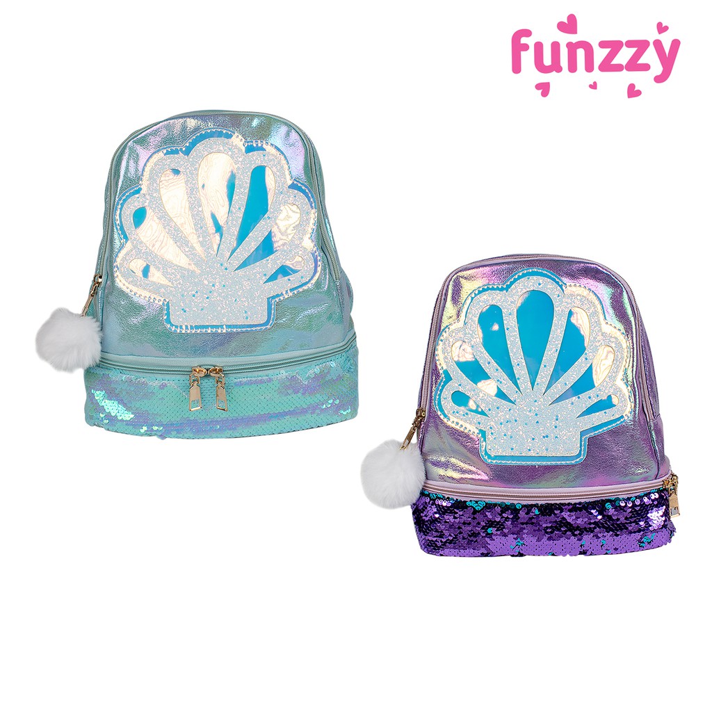 Jual Funzzy Seashell Glitter Backpack | Shopee Indonesia