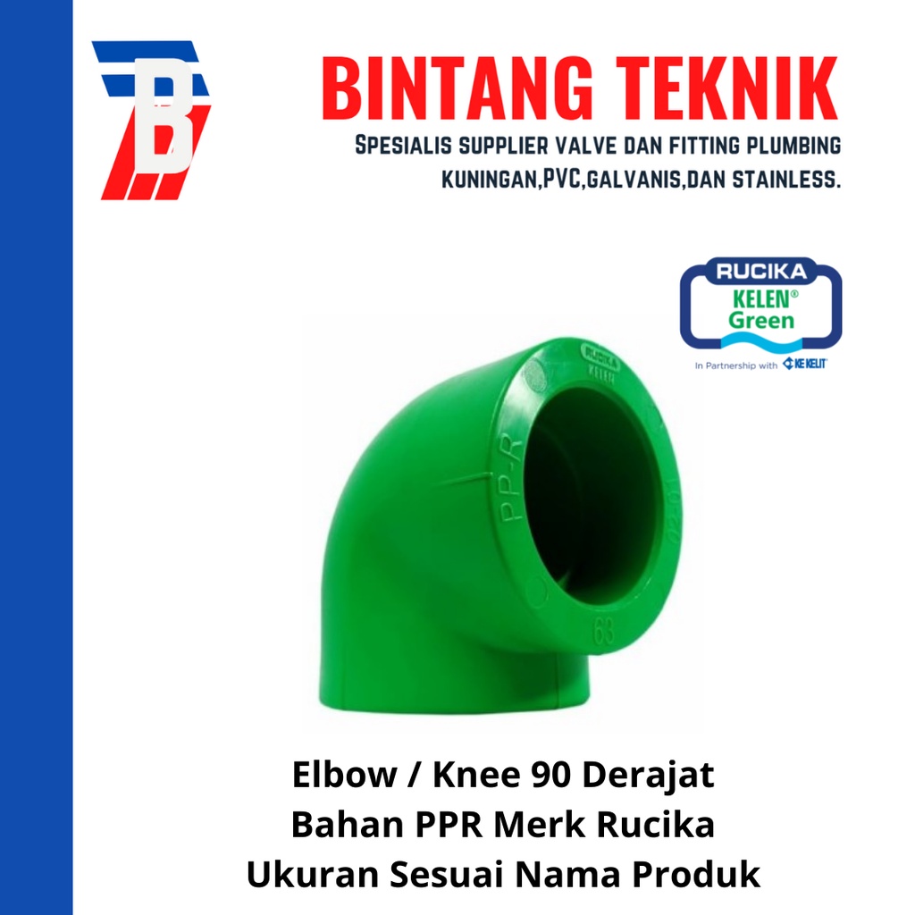 Jual Elbow / Knee PPR 2 1/2" inch (75 mm) Rucika 90 Derajat | Shopee Indonesia