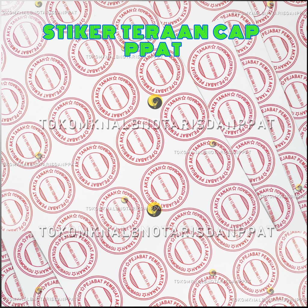 Jual Stiker Teraan Cap Notaris/PPAT (stiker segel akta Notaris/PPAT ...