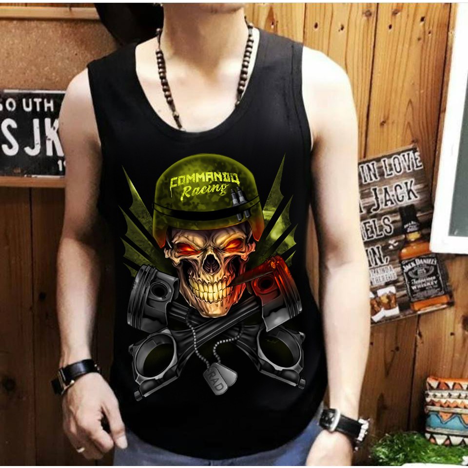 Jual KAOS HITAM KAOS SINGLET PRIA SKULL ARMY GREEN KAOS TANPA LENGAN ... Jual KAOS HITAM KAOS SINGLET PRIA SKULL ARMY GREEN KAOS TANPA LENGAN ...