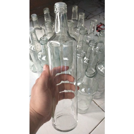 Jual Botol kaca marjan besar polos 600ml ( wadah madu.jamu dll ...